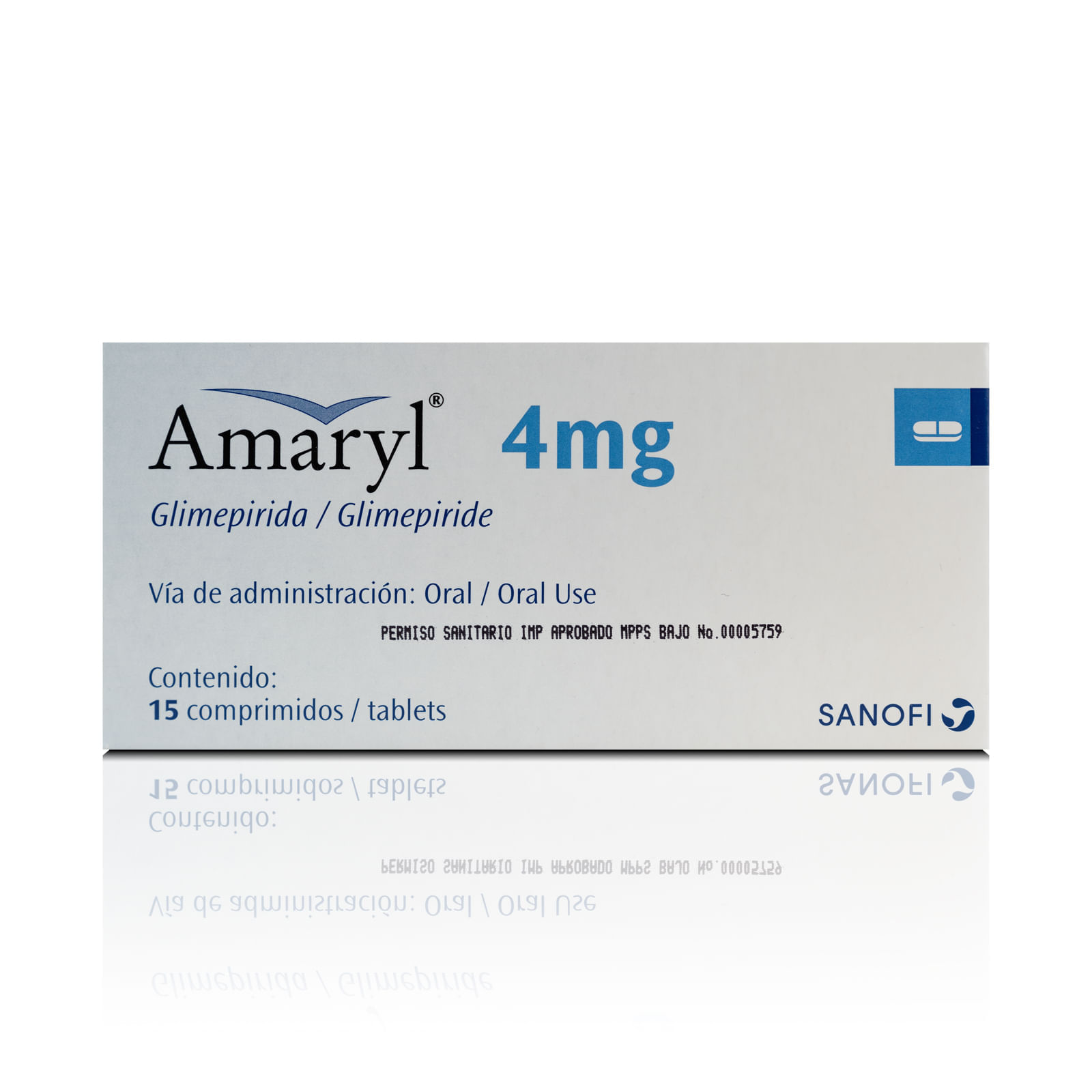 AMARYL 4 MG X15 COMPRIMIDOS