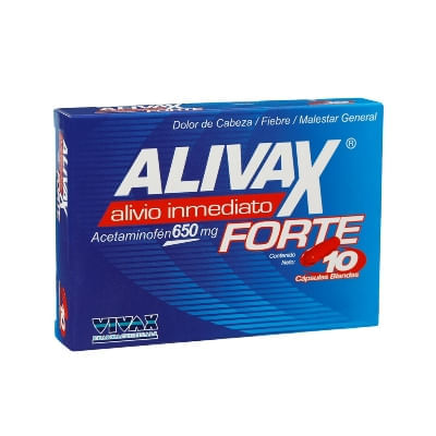 ALIVAX FORTE 650 MG X10 CAPSULAS