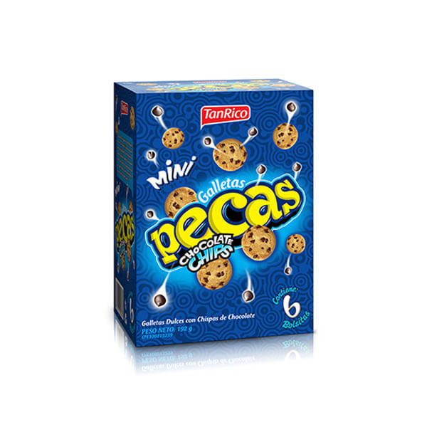 PECAS CHIPS MINI GALLETAS CON CHISPAS X6