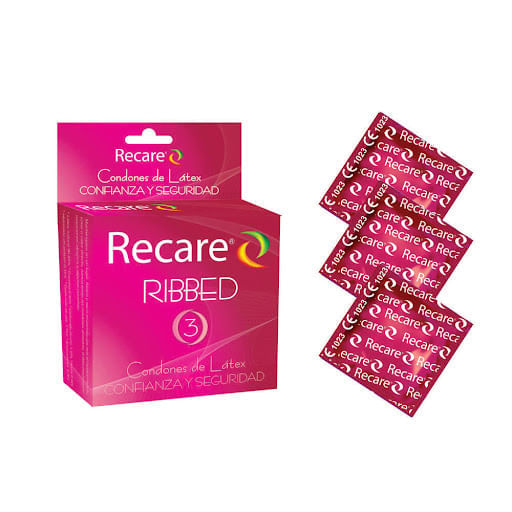 RECARE RIBBED PRESERVATIVO X3