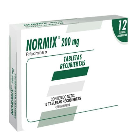 NORMIX 200 MG X12 TABLETAS RECUBIERTAS