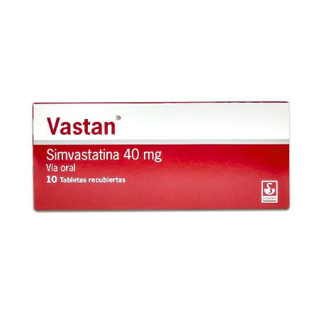 VASTAN 40 MG X10 TABLETAS RECUBIERTAS