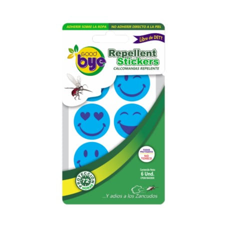GOOD BYE MOSQUITO STICKERS REPELENTE X6