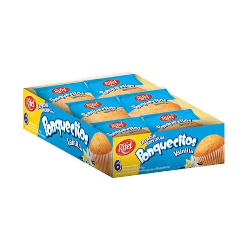 RIFEL PONQUECITOS VAINILLA X6