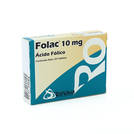 RONAVA FOLAC 10 MG X20 TABLETAS