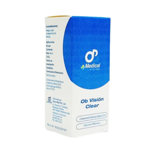 OB MEDICAL VISION CLEAR 1%X10 ML SOLUCION OFTALMICA
