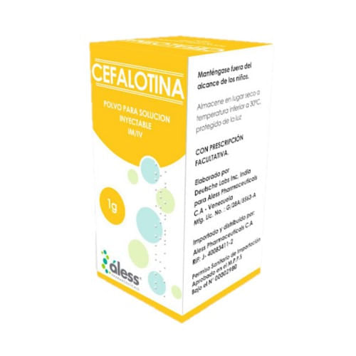 ALESS CEFALOTINA POLVO POLVO PARA SOLUCION INYECTABLE IMIV 1G