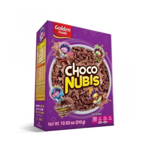 GOLDEN FOODS CHOCO NUBIS 310 GR