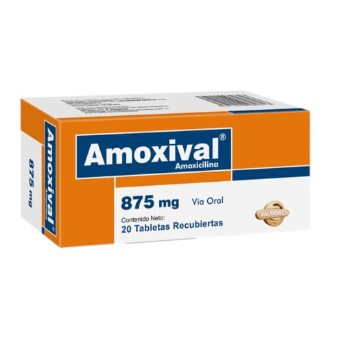 VALMORCA AMOXIVAL 875 MG X 20 TABLETAS RECUBIERTAS