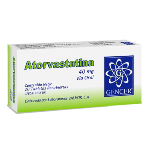 VALMORCA ATORVASTATINA 40 MG X20 TABLETAS RECUBIERTAS
