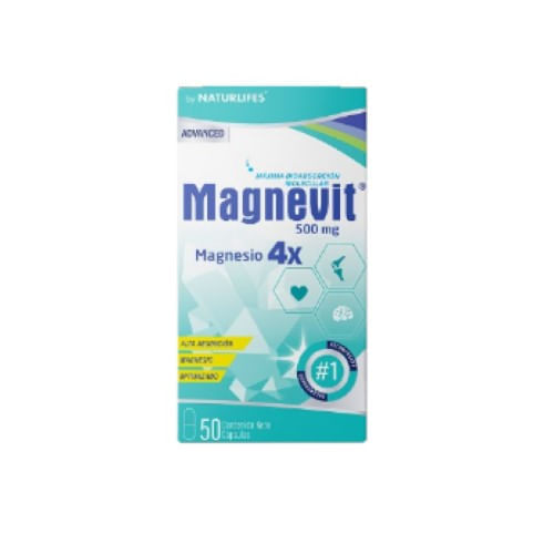 NATURLIFES MAGNEVIT 4X 500MG X 50 CAPSULAS