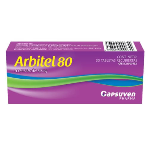 CAPSUVEN ARBITEL 80 MG X 30 TABLETAS