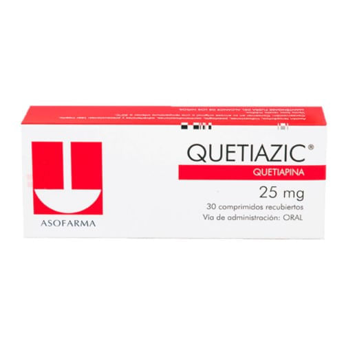 TECNOFARMA QUETIAZIC 25 MG X 30 COMPRIMIDOS RECUBIERTOS