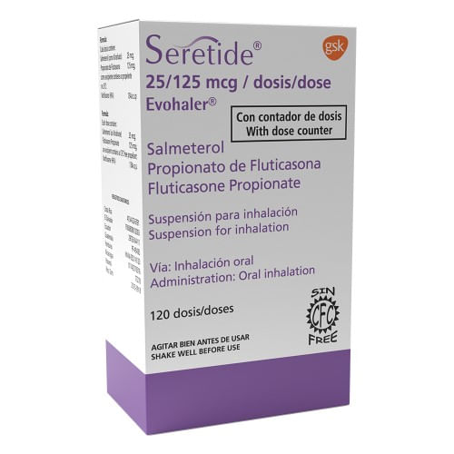 SERETIDE 25/125MCG SUSPENSION PARA INHALACION X 120 DOSIS