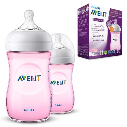 AVENT TETERO ROSADO X2 9OZ
