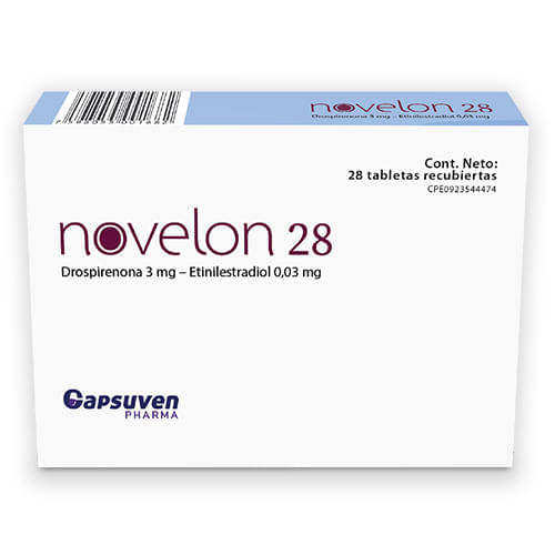 CAPSUVEN NOVELON-28 FC 3MG + 0,03 MG X 28 TABLETAS